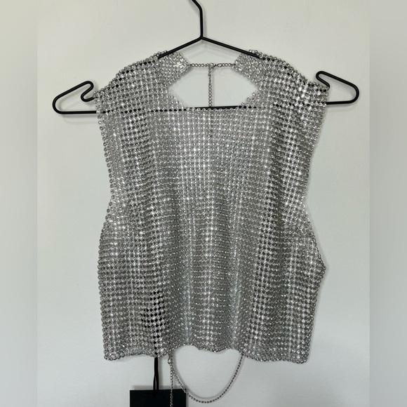 House of Harlow 1960 | Tops | House Of Harlow 96 Nwt Silver Mesh ...